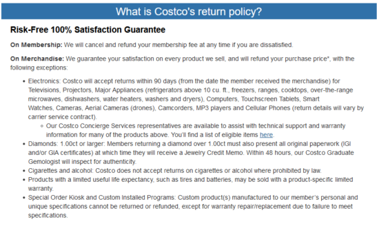 What is the Costco Return Policy? - SavingAdvice.com Blog